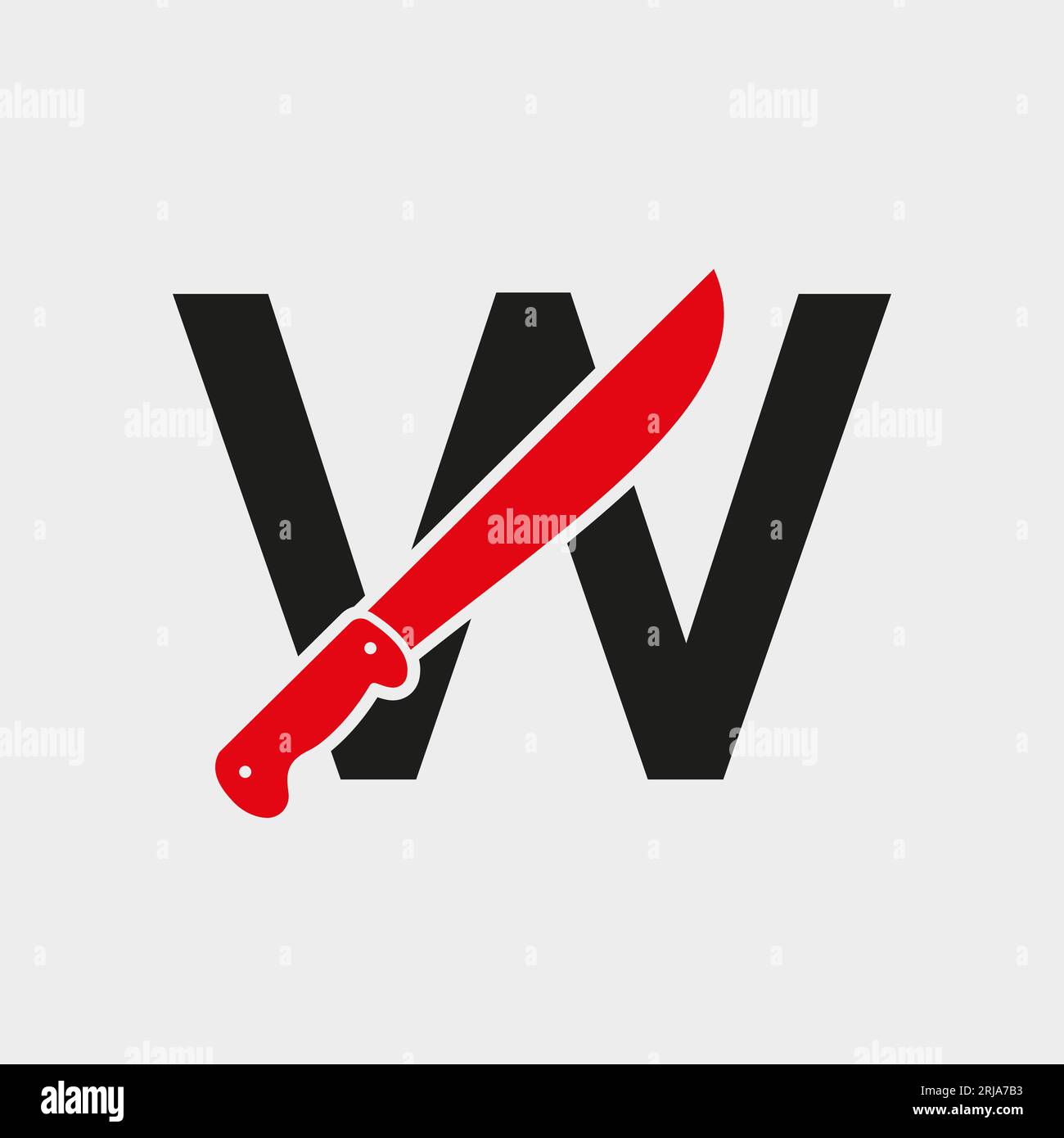 Letter W Knife Logo Design Vector Template Knife Symbol With Alphabet ...