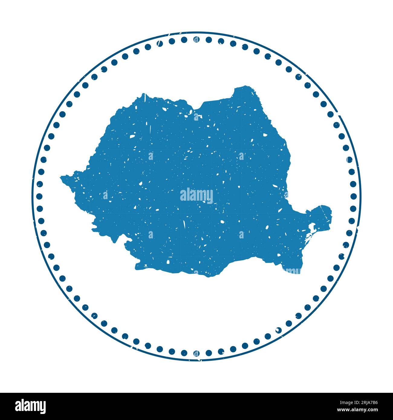 Romania sticker. Travel rubber stamp with map of country, vector ...