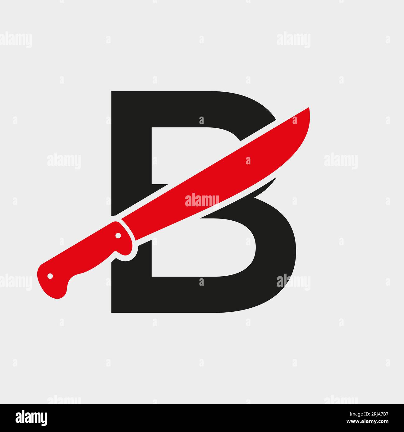 Letter B Knife Logo Design Vector Template Knife Symbol With Alphabet ...