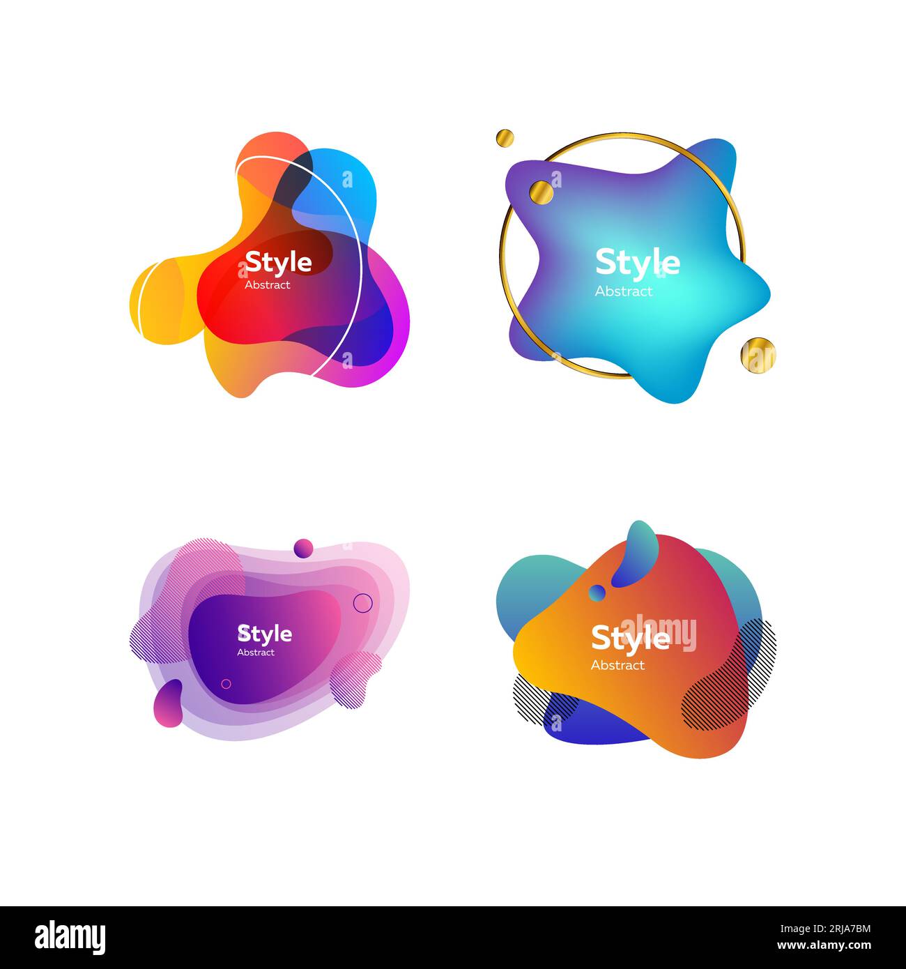 Set of muted multi-colored abstract shapes Stock Vector Image & Art - Alamy