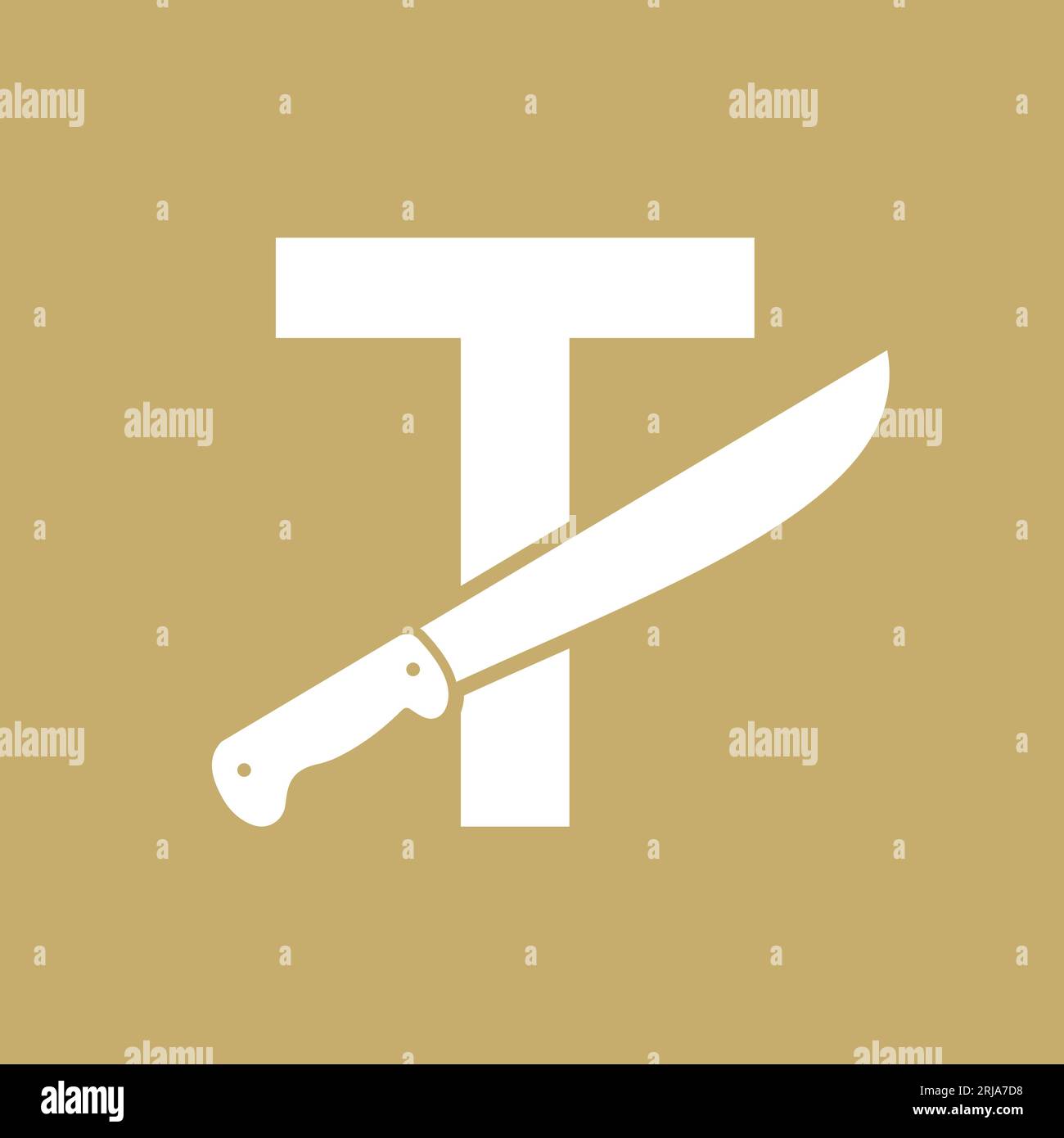 Letter T Knife Logo Design Vector Template Knife Symbol With Alphabet ...