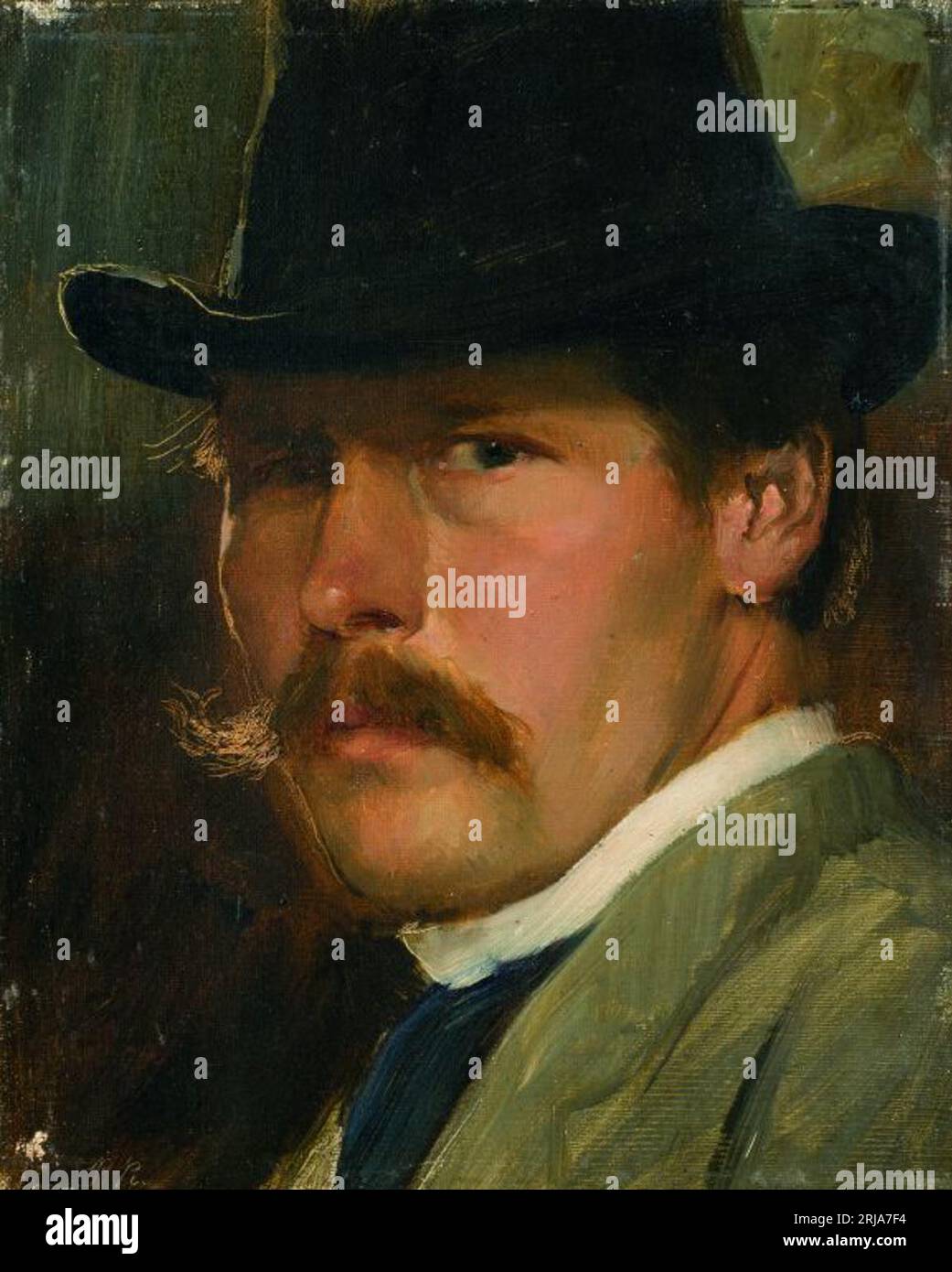 Self-Portrait with a Hat 1900 by Paul Raud Stock Photo - Alamy