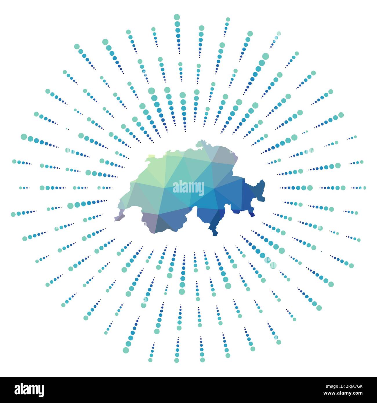 Switzerland polygonal map hi-res stock photography and images - Alamy
