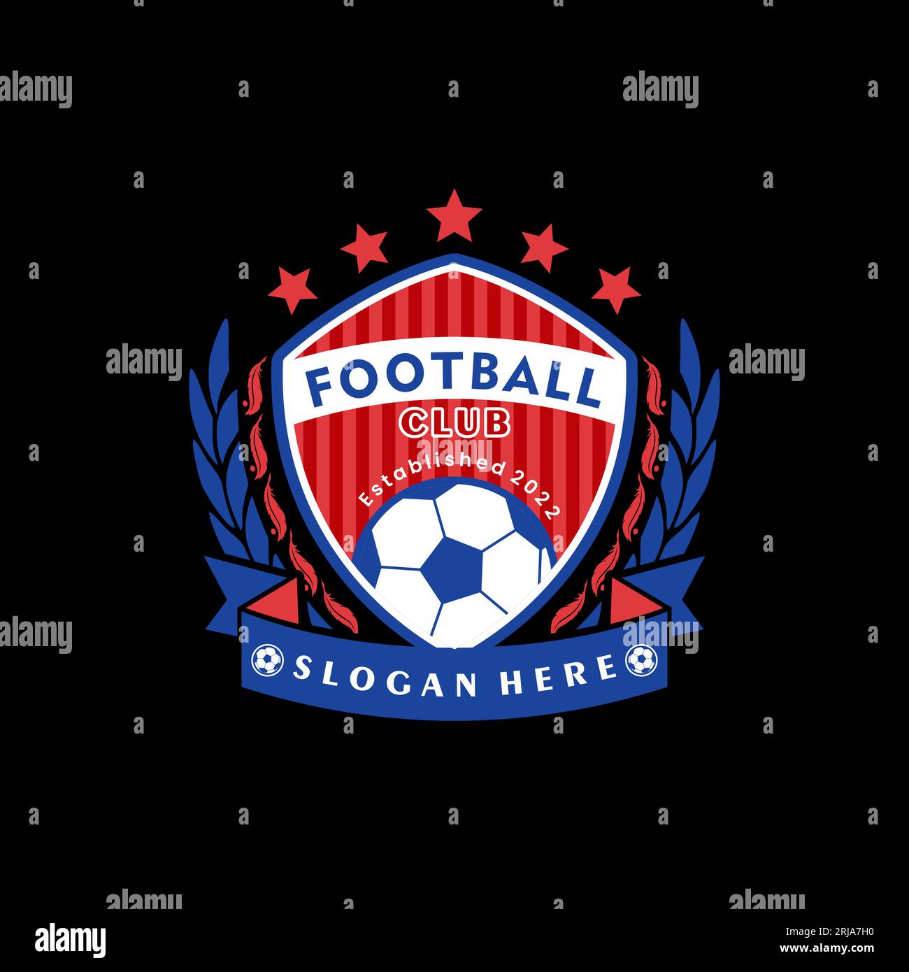 Football Soccer Team Logo Template Vector Design Stock Vector Image ...