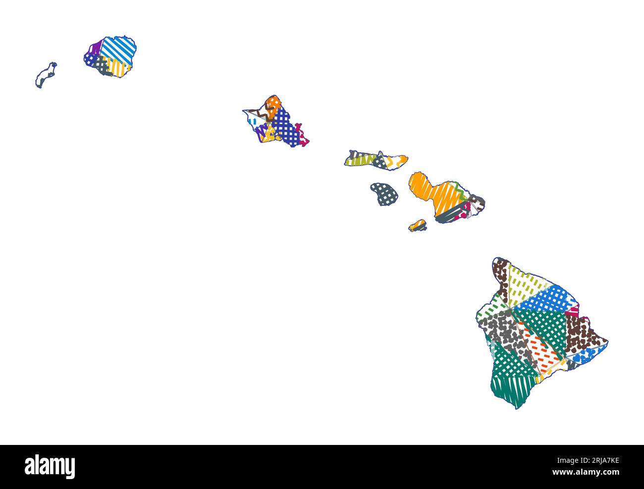 Map of hawaii Cut Out Stock Images & Pictures - Alamy
