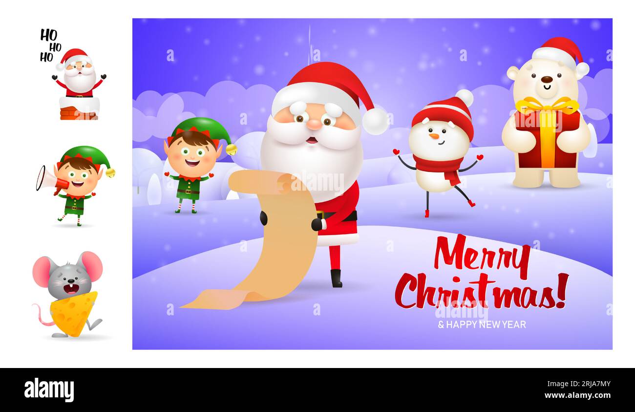 Christmas reading drawing Stock Vector Images - Alamy