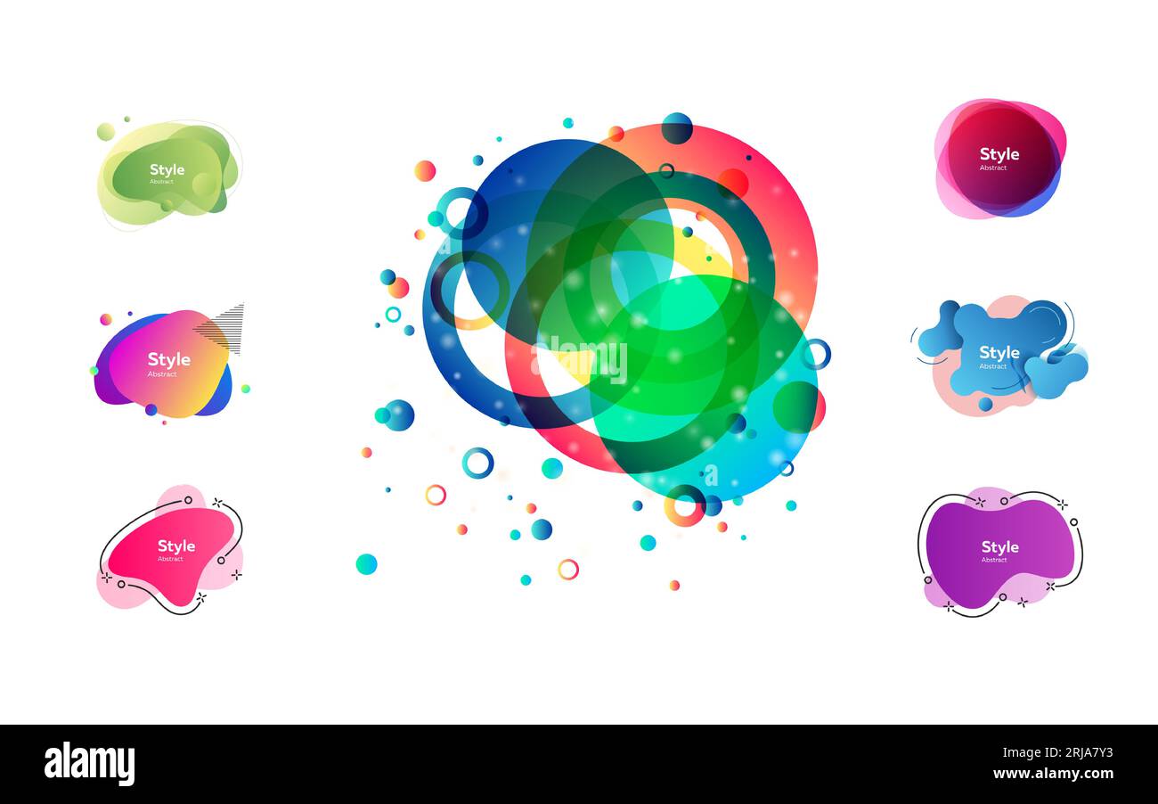 Colorful abstract figures set Stock Vector Image & Art - Alamy