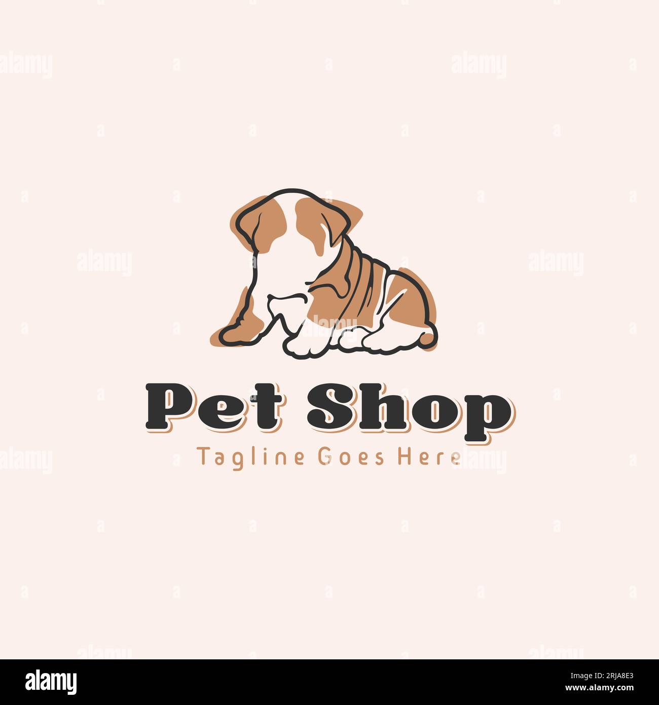 Simple dog puppy logo for pet shop logo animal lovers design vector ...