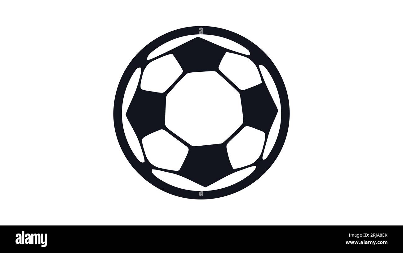 Vector Soccer ball on white background. European football logo ...