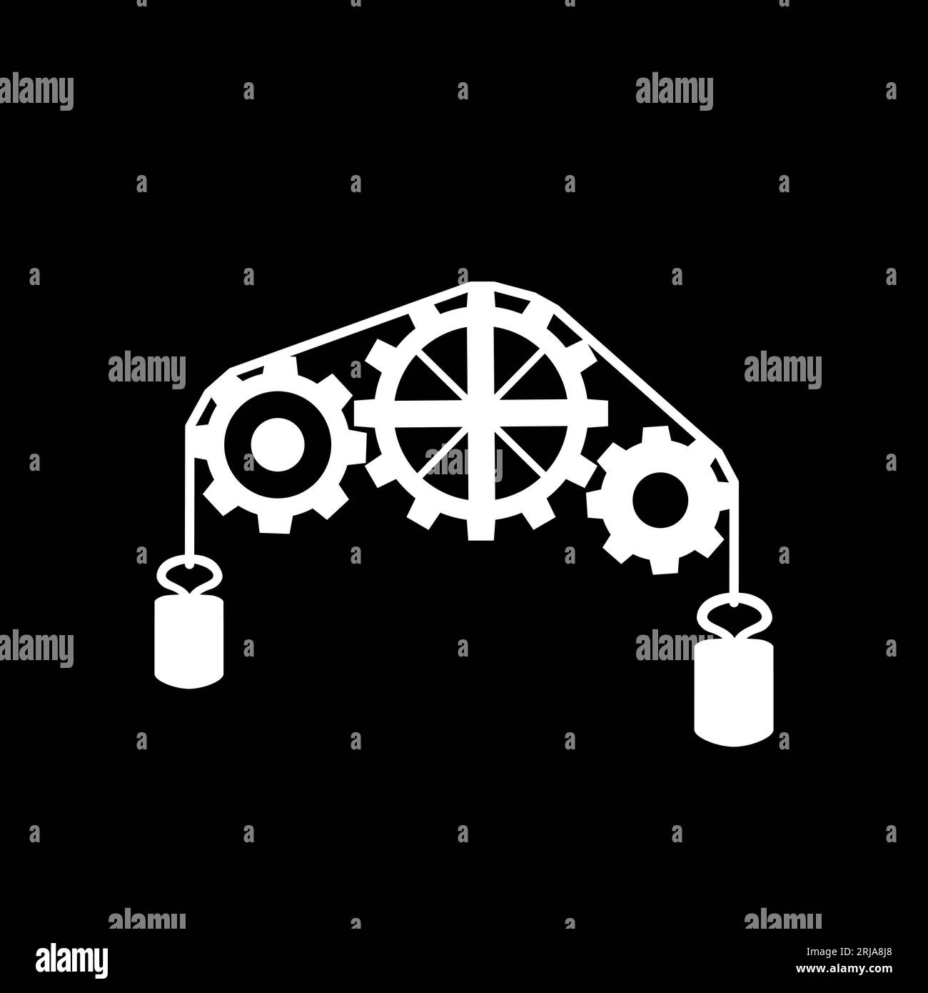 Gears Cog Wheel Machine With weighing scale For Factory logo design ...