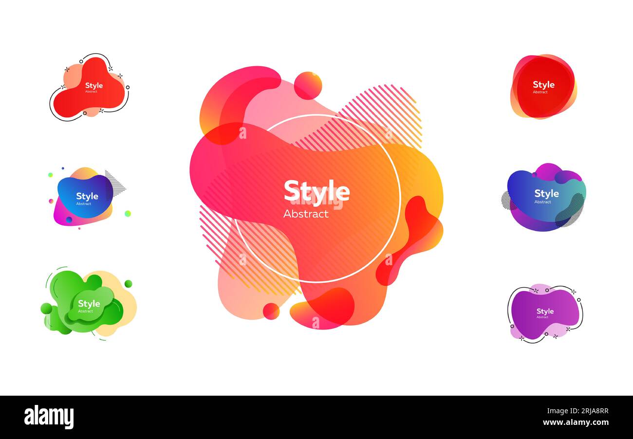 Colorful irregular shapes set Stock Vector Image & Art - Alamy