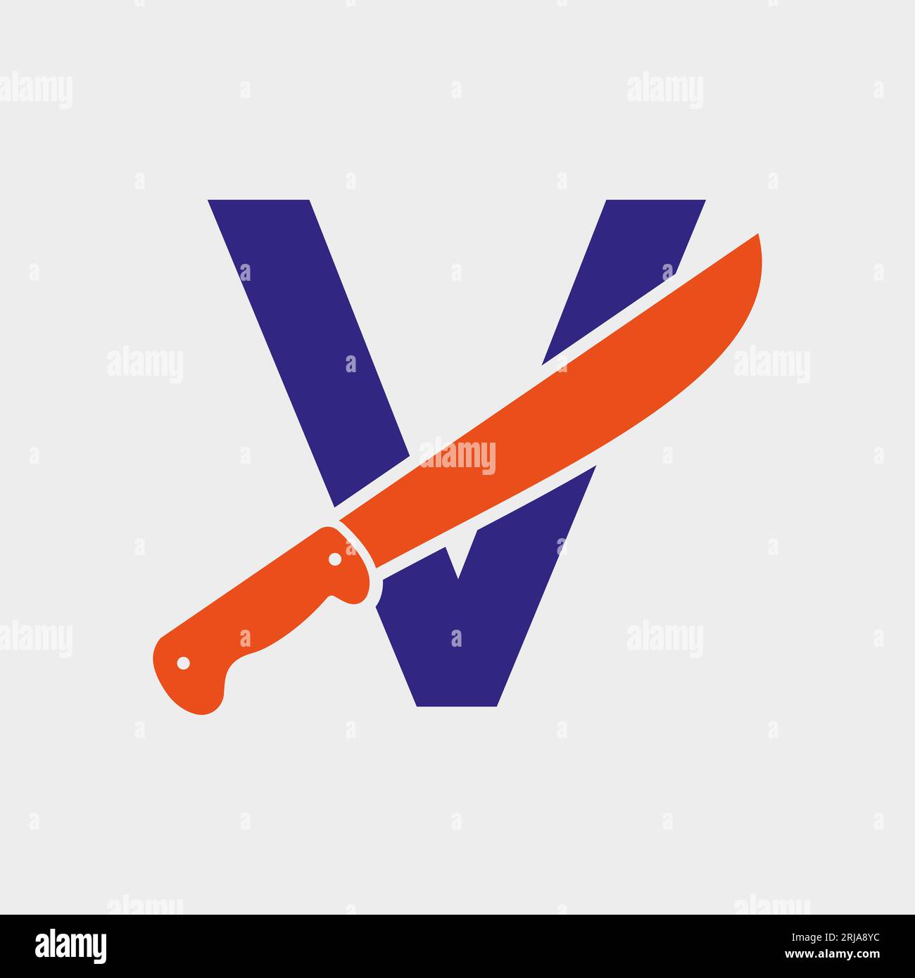 Letter V Knife Logo Design Vector Template Knife Symbol With Alphabet ...