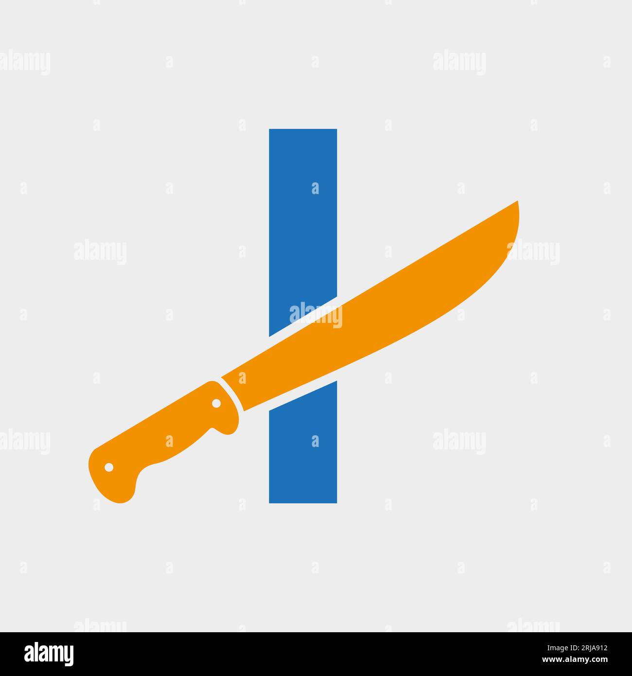 Letter I Knife Logo Design Vector Template Knife Symbol With Alphabet ...