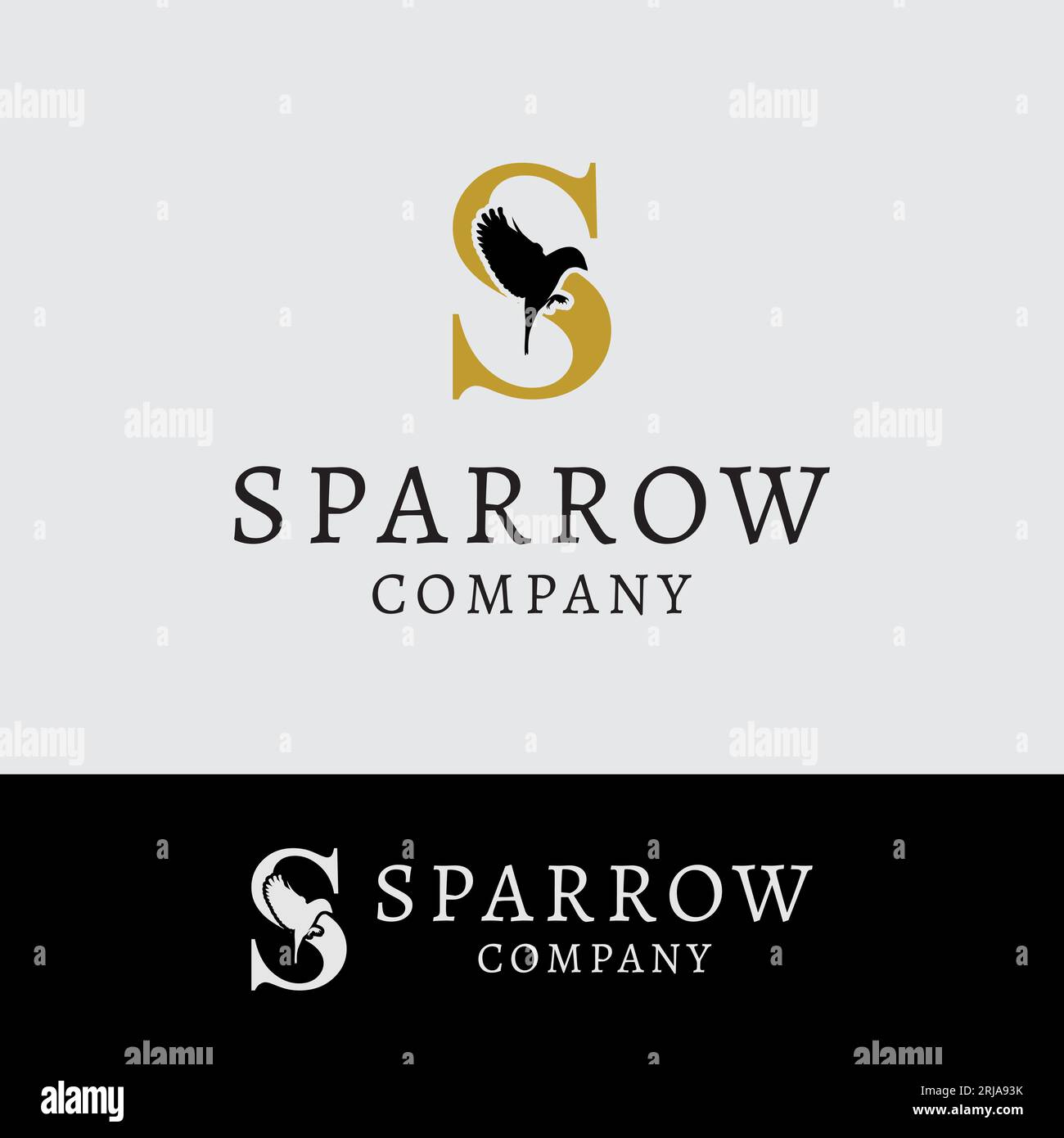 Initial Letter S Flying Bird Sparrow Vector logo design Stock Vector Image & Art - Alamy