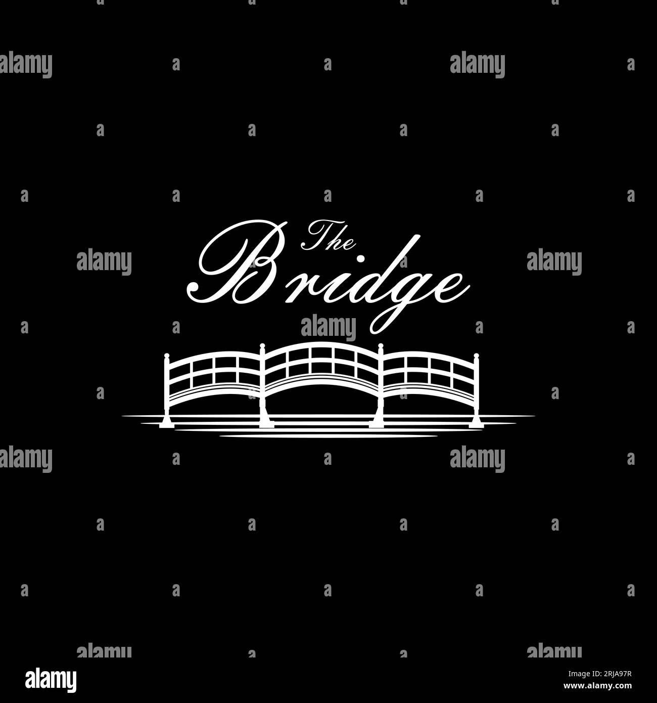 Wooden Bridge Logo, Garden Bridge Decoration Vector Design Inspiration ...
