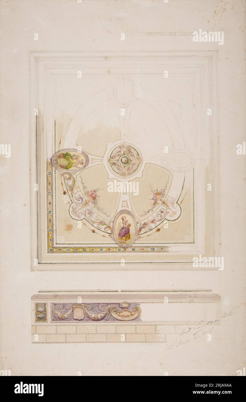Palacete Beneducci Teto da Escada 3 February 1927 by Oreste Sercelli ...