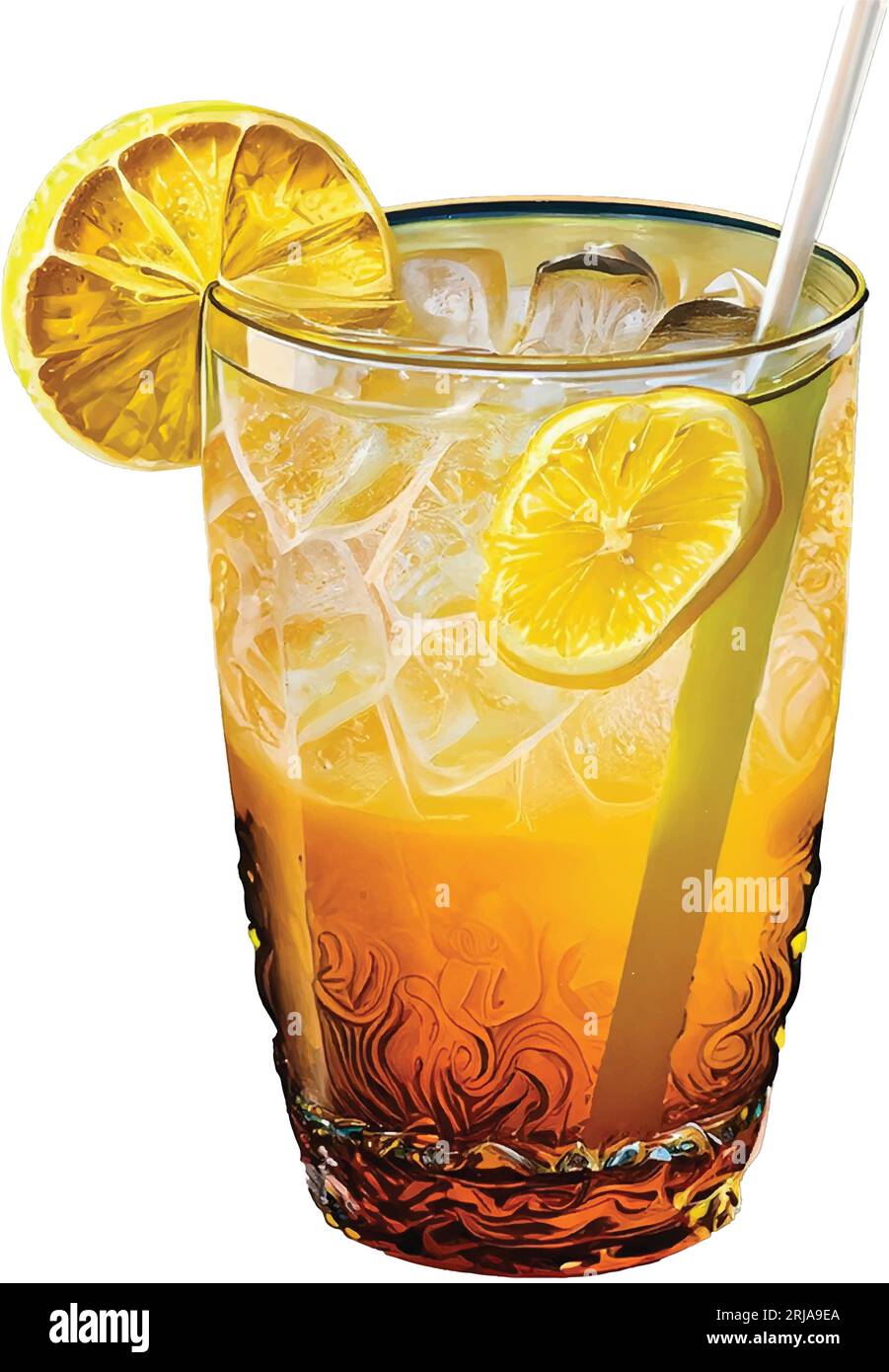 Vector Design delicious iced drink refreshing summer cocktail cachaa illustration Stock Vector ...