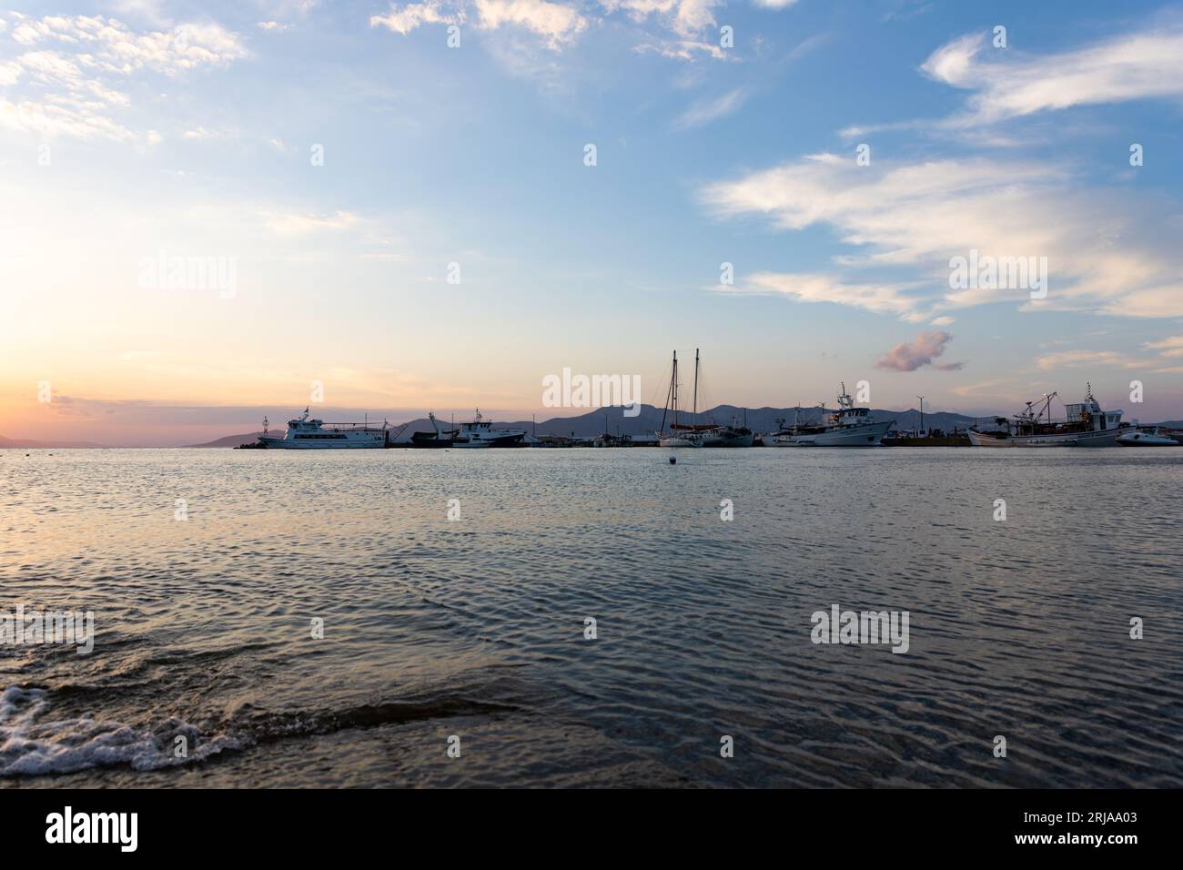 Pefki, Evia island, Greece - August 2023: Harbour with Ships and boats ...