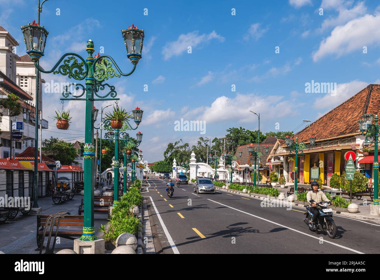 July 17, 2023: The Zero Kilometer Point of Yogyakarta, a crossroad area ...