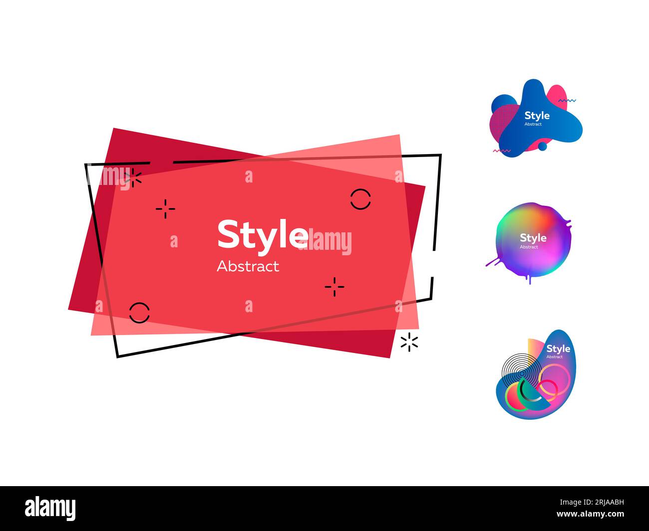 Set of creative multi-colored bubble-shaped objects Stock Vector Image ...