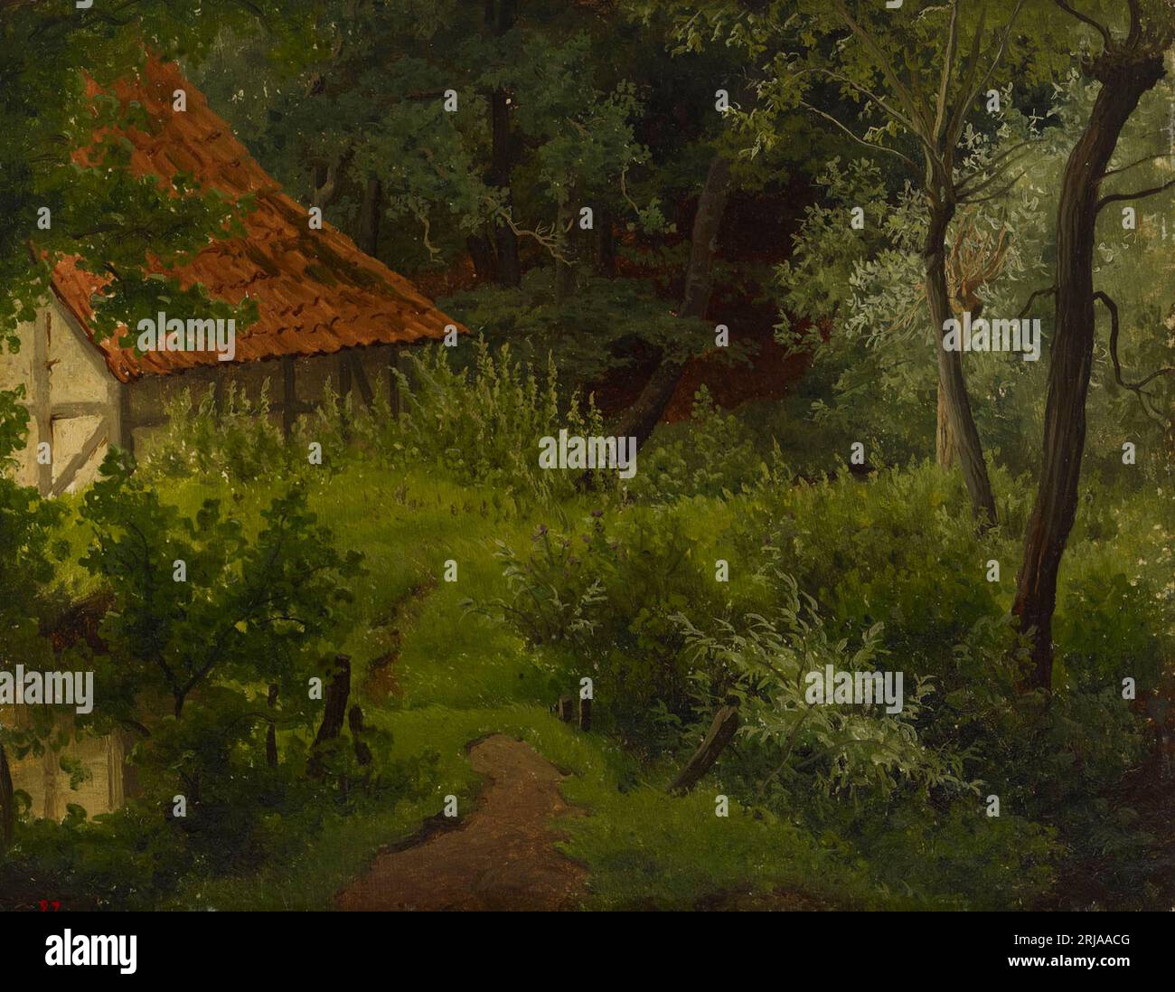 Farmhouse in the Woods, Study 1855 by Werner Holmberg Stock Photo - Alamy