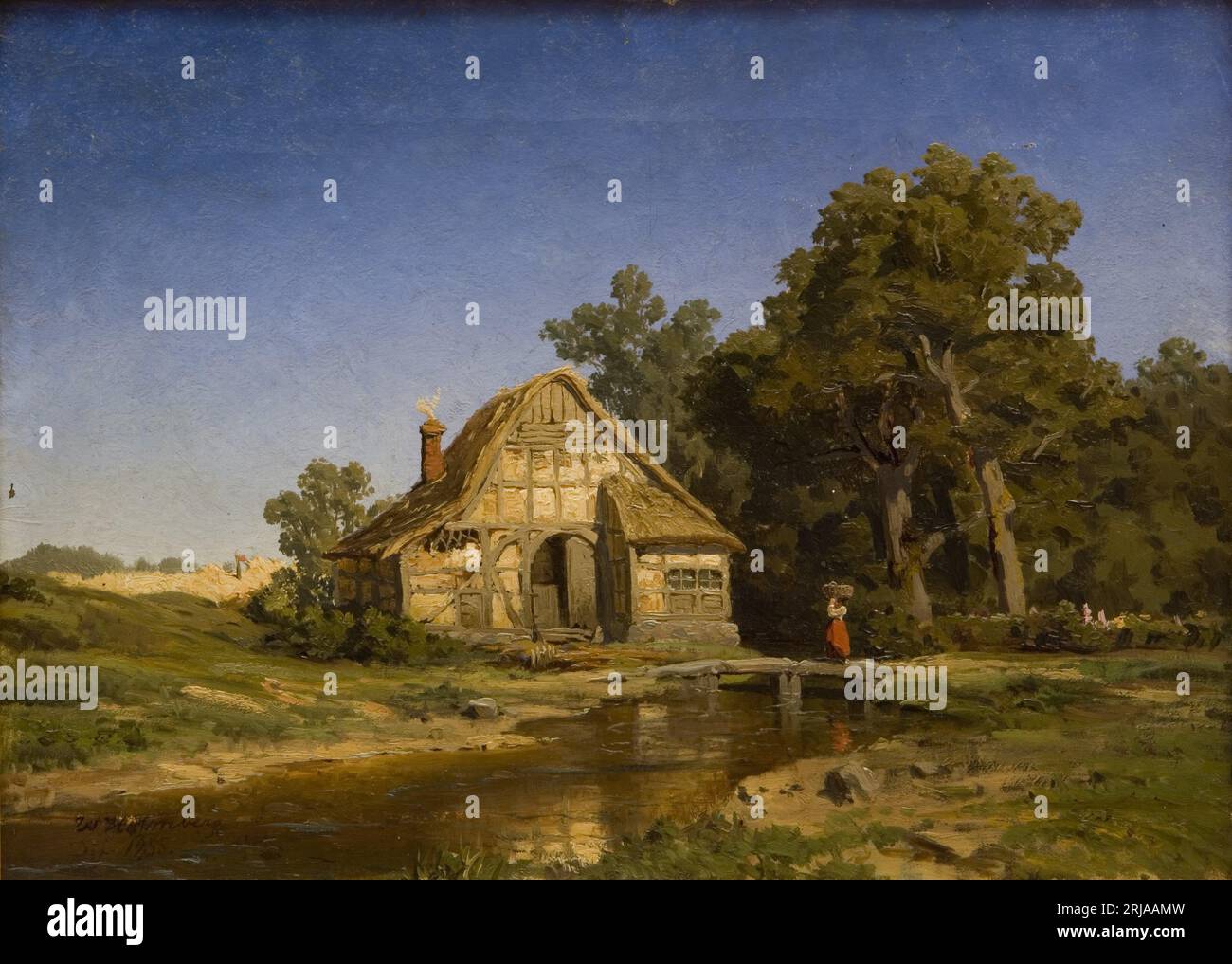 German Landscape 1855 by Werner Holmberg Stock Photo - Alamy