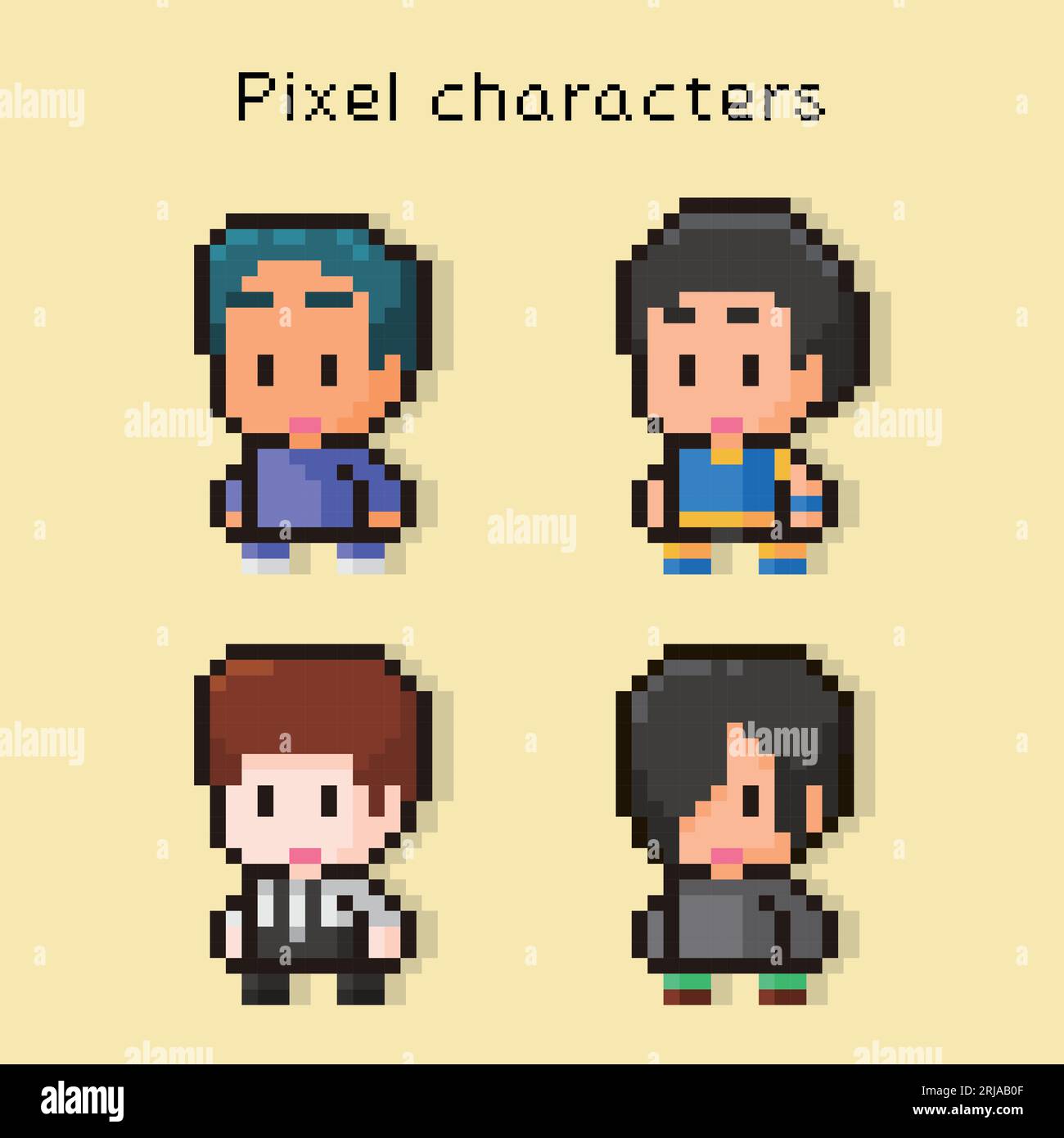 vector illustration of pixel man character Stock Vector Image & Art - Alamy