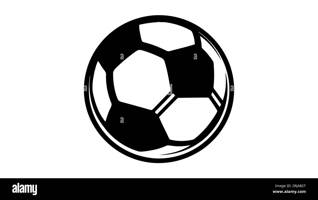 Vector Soccer ball on white background. European football logo ...