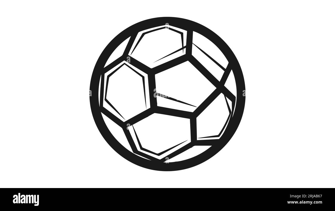 Vector Soccer ball on white background. European football logo ...