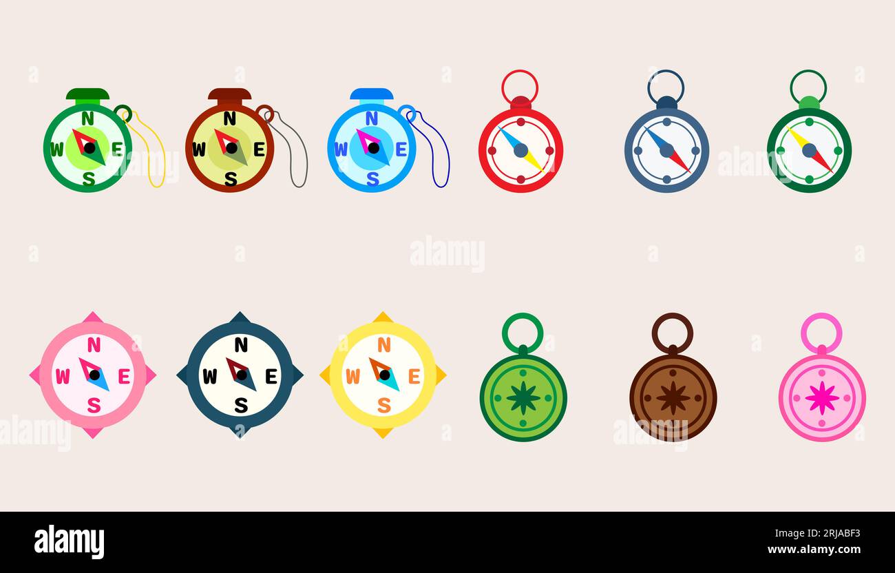 Collection Compass Tool Navigation Device Compass Object For Navigation