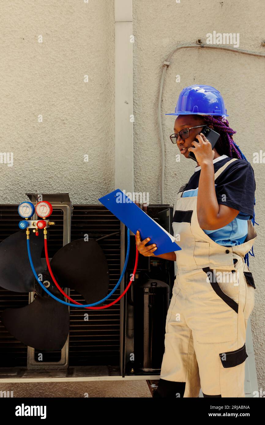 Engineer apprentice offering informations about hvac system parts needing to be replaced to ...