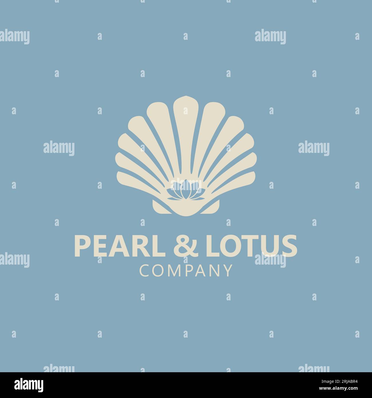 Lotus Flower with Seashell Pearl Oyster Scallop Shell Oyster Cockle ...