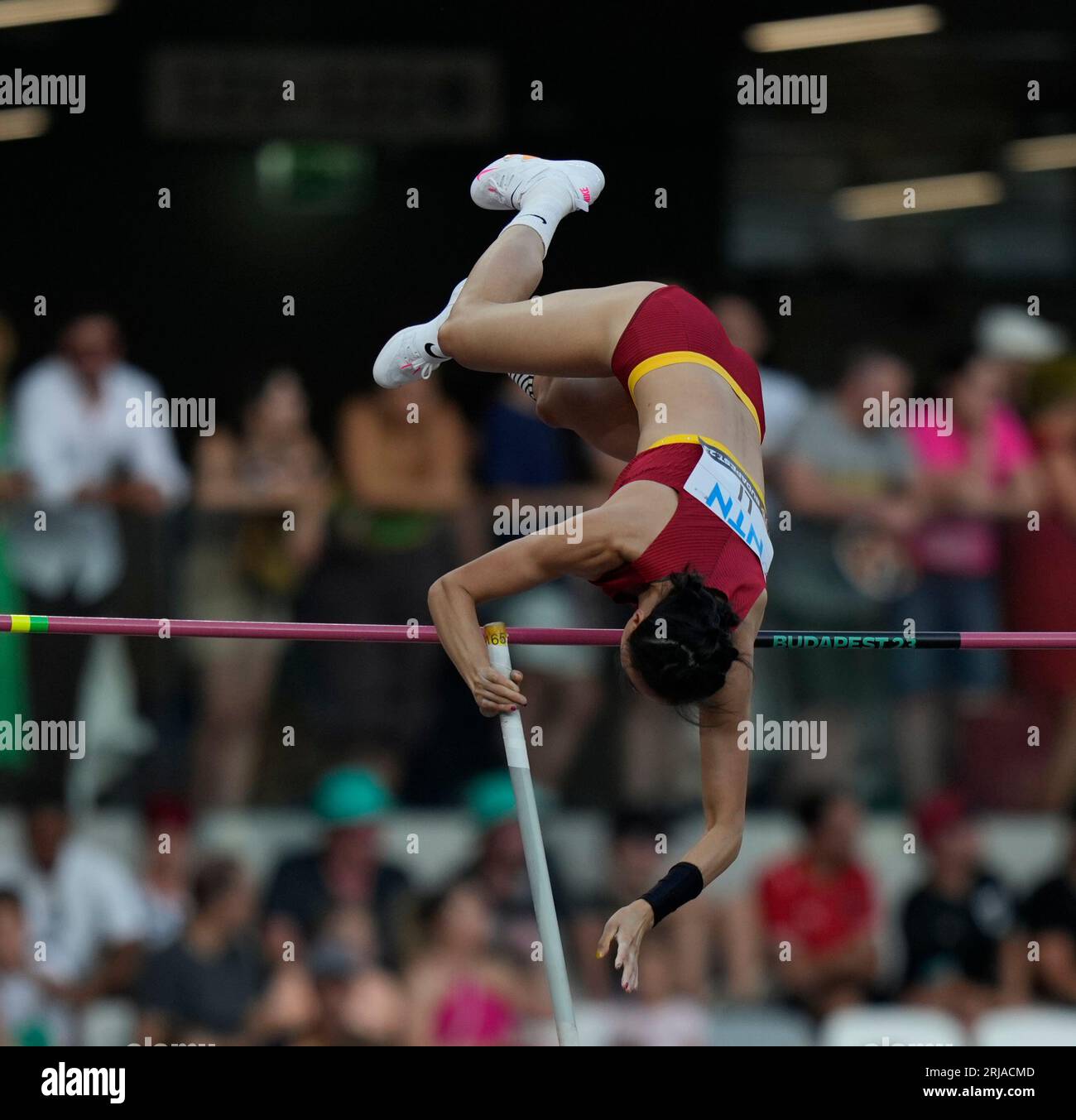Budapest,HUN, 21 Aug 2023 Pole vaulter Ling Li (CHN) in action during ...