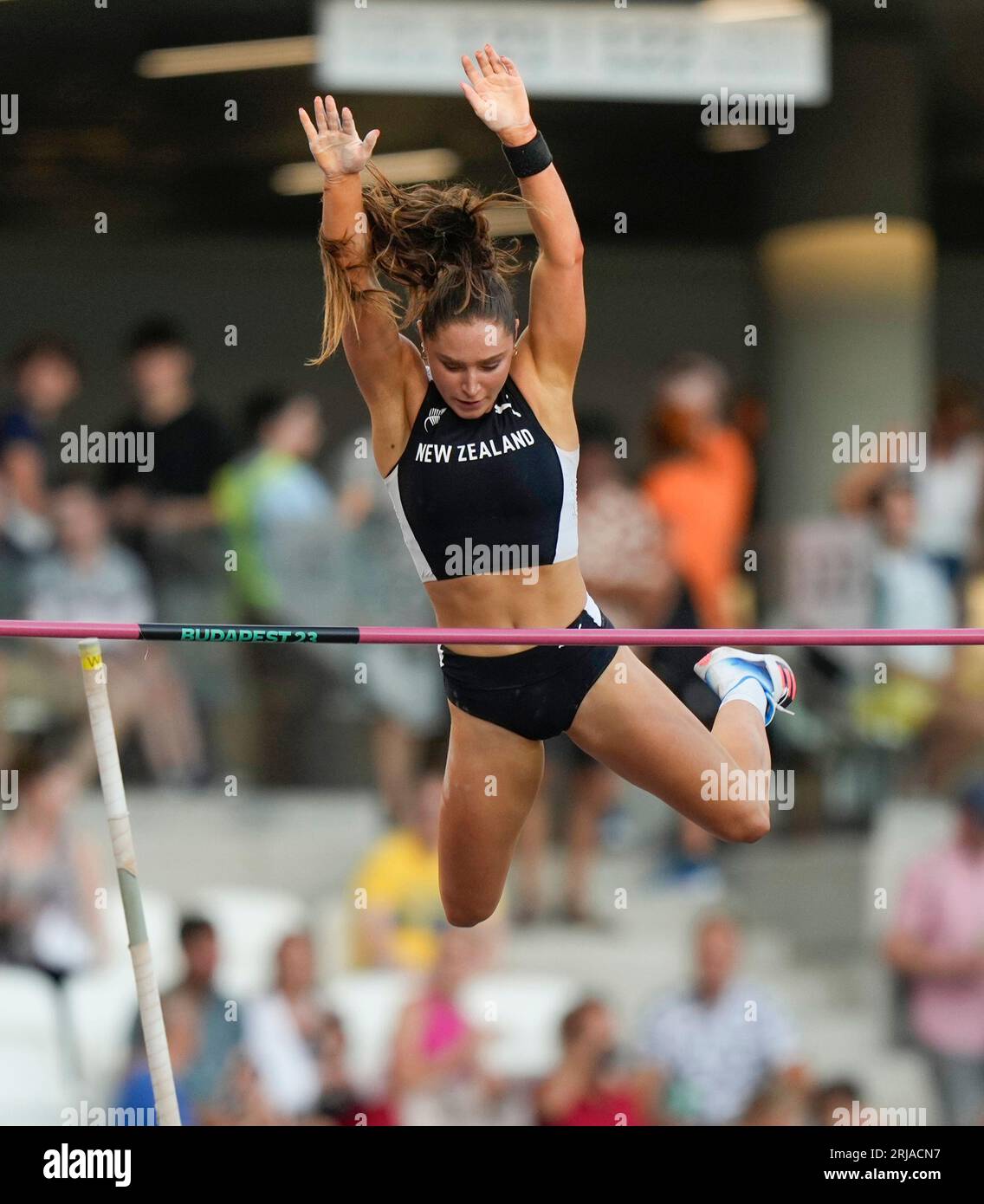 Budapest,HUN, 21 Aug 2023 Pole vaulter Imogen Ayris (NZL) in action ...