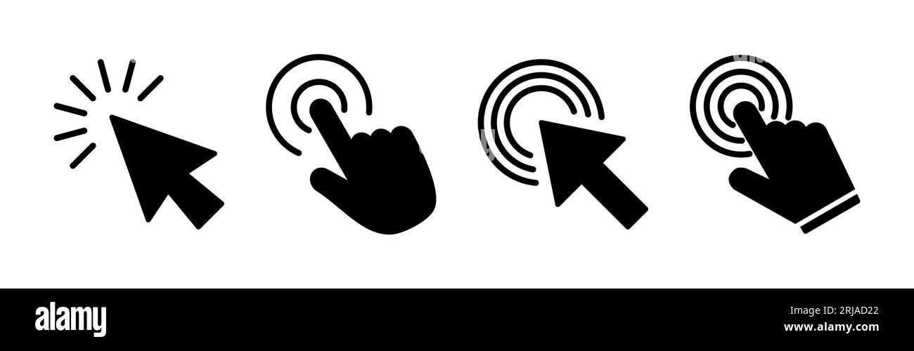Click icon vector. cursor icon vector. pointer sign Stock Vector Image & Art - Alamy
