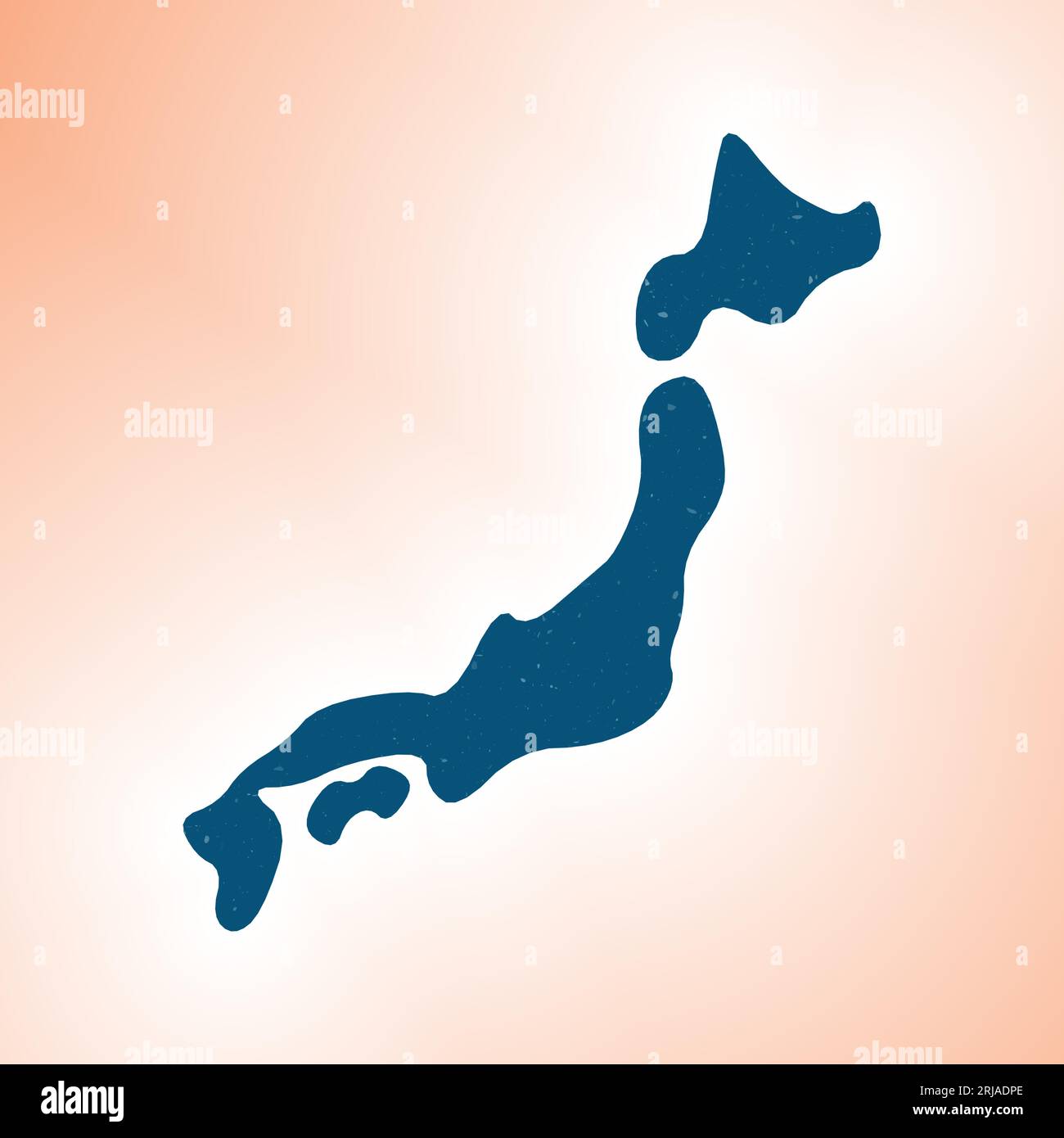 Japan shape on gradient background. Country map with scratch texture ...
