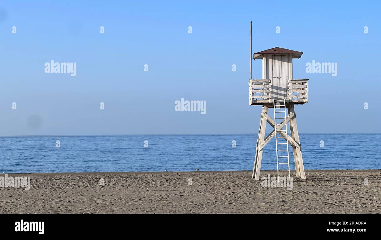 Blue lifeguard booth on hi-res stock photography and images - Alamy