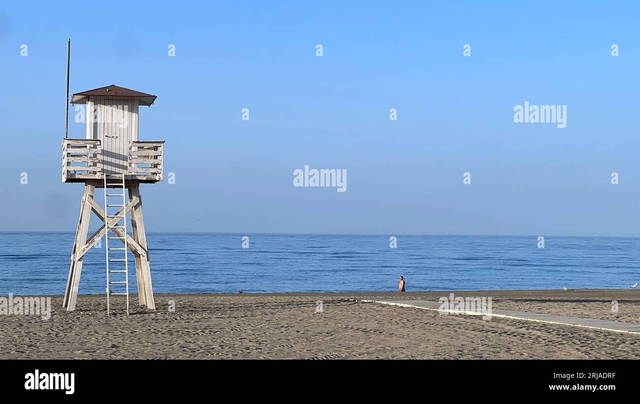 lifeguard booth on a mediterranean beach Stock Photo - Alamy
