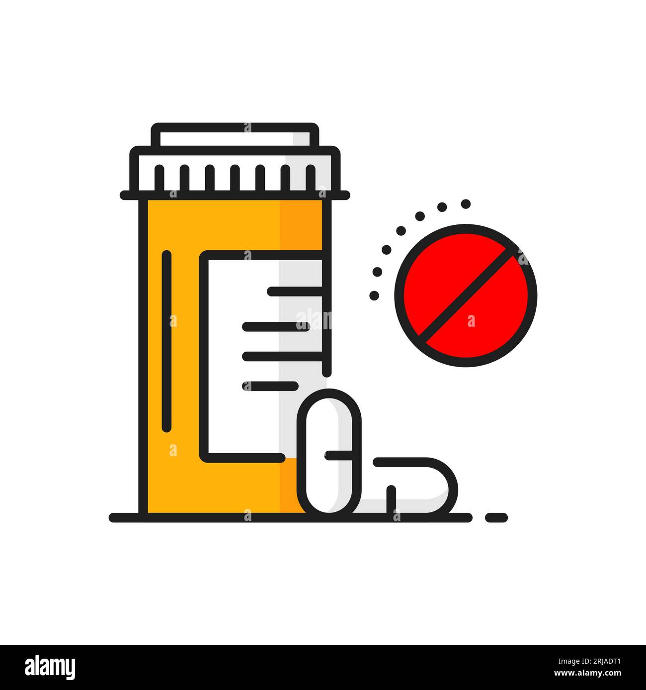Medicines or antibiotics allergy color line icon. Medication allergy ...