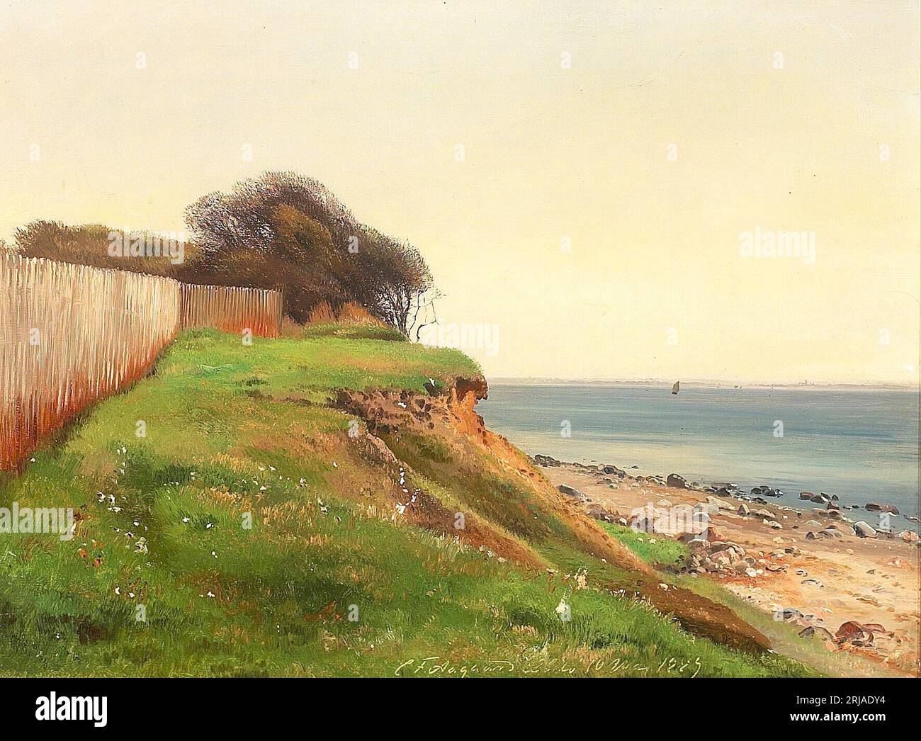 View from Æbelø. 10 May 1889 by Carl Frederik Aagaard Stock Photo - Alamy