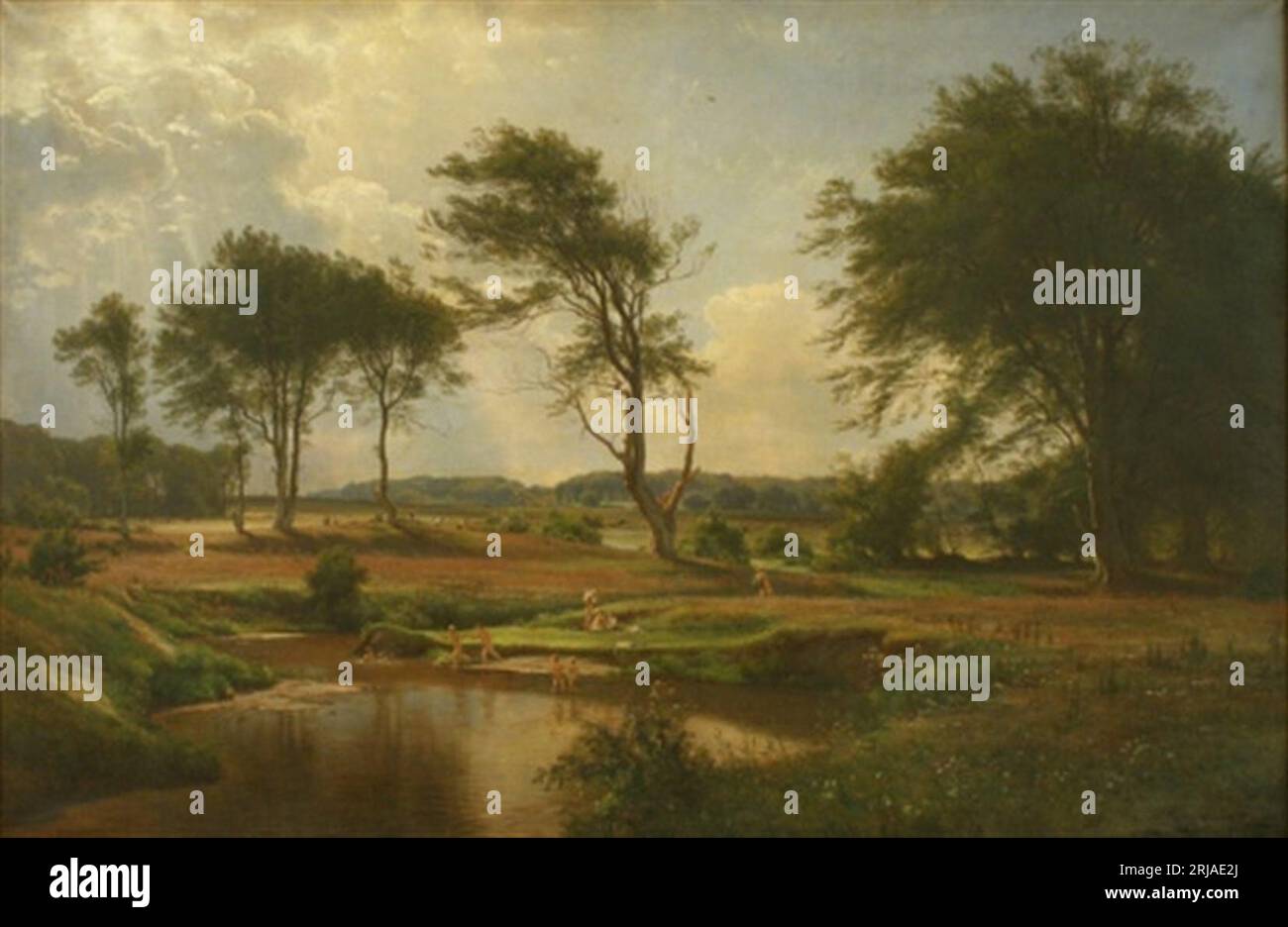 A Danish landscape. 1880 by Carl Frederik Aagaard Stock Photo - Alamy