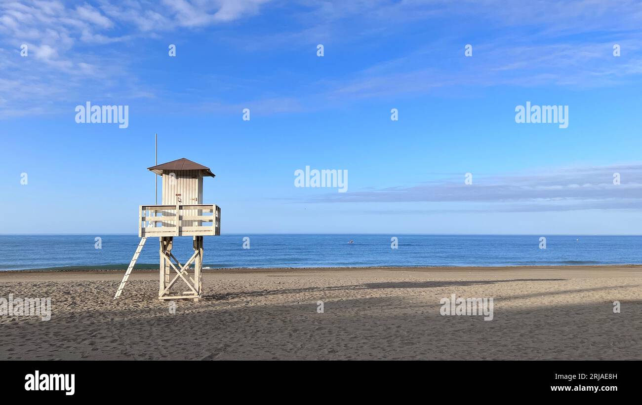 Blue lifeguard booth on hi-res stock photography and images - Alamy
