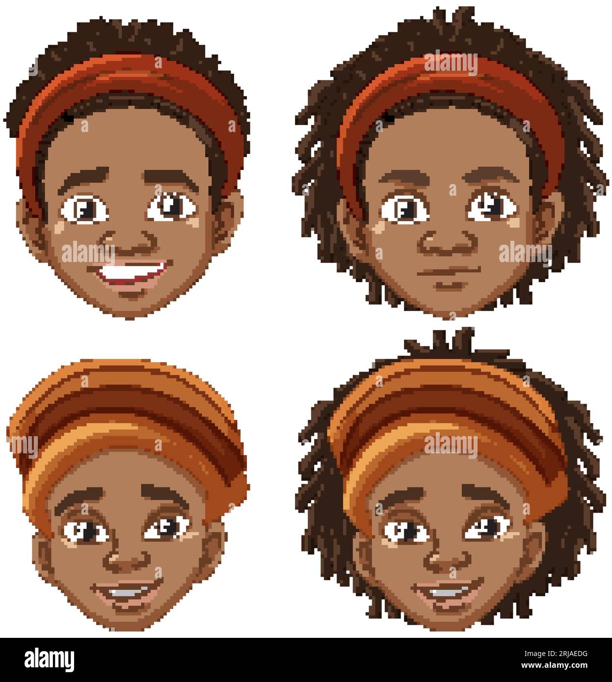 A Vector Cartoon Illustration Of A Man And Woman Of African Descent Stock Vector Image And Art Alamy