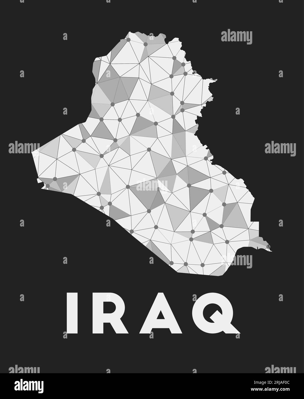 Republic of Iraq - communication network map of country. Republic of ...
