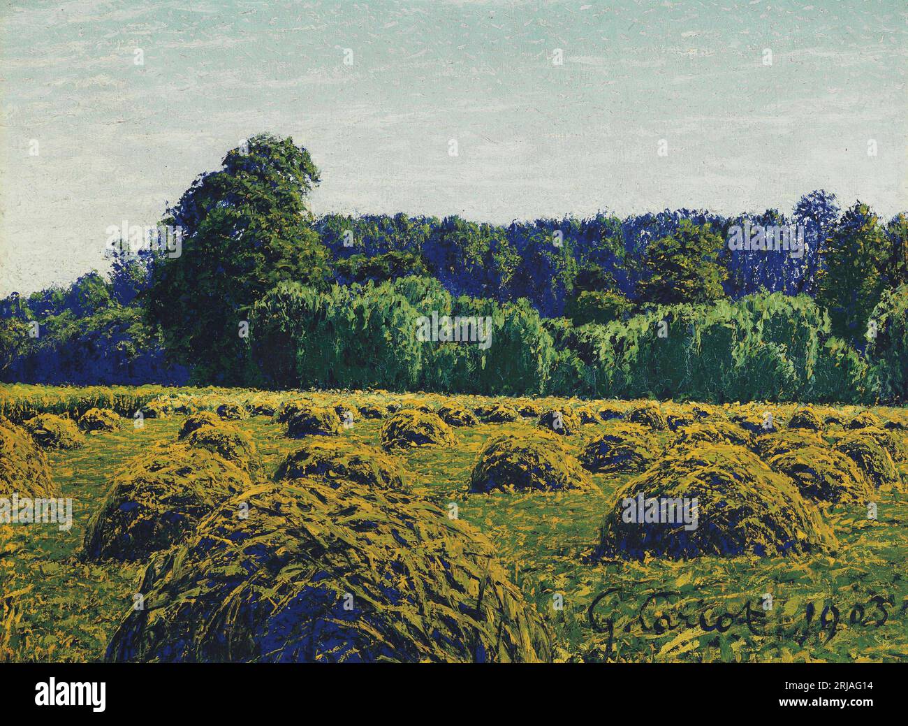 Haystacks 1903 Painted in 1903 by Gustave Cariot Stock Photo - Alamy