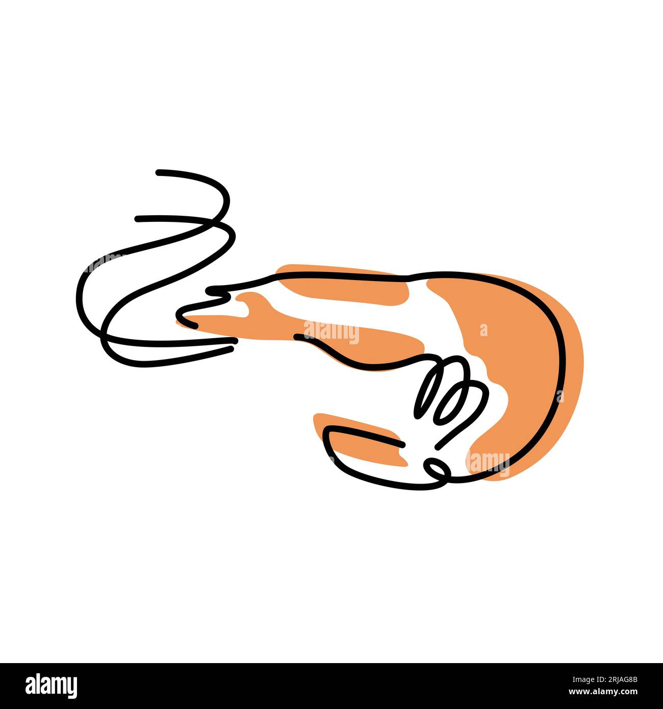 Shrimp Lobster prawn Logo Simple And elegant, monoline Stock Vector ...