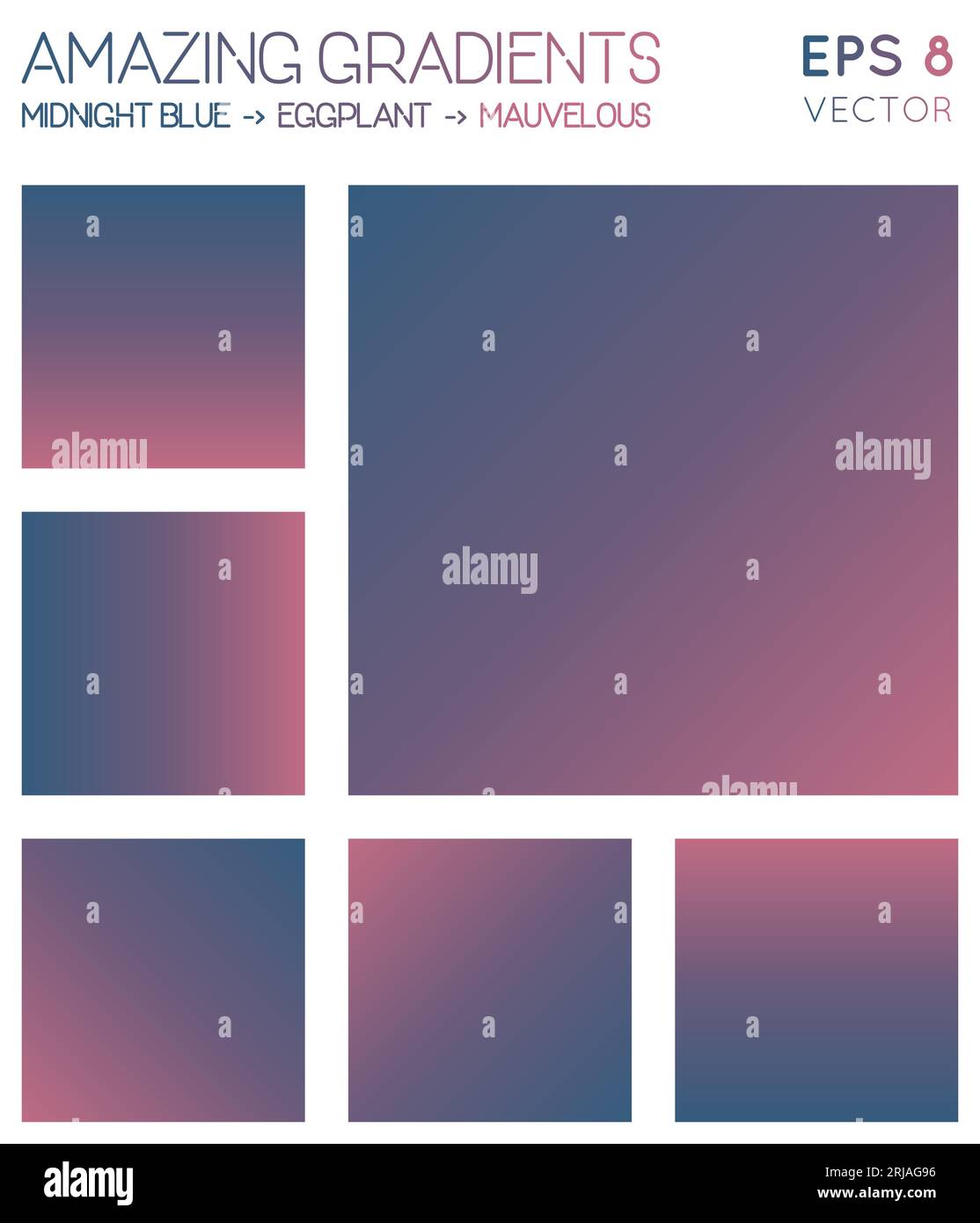 Colorful gradients in midnight blue, eggplant, mauvelous color tones ...