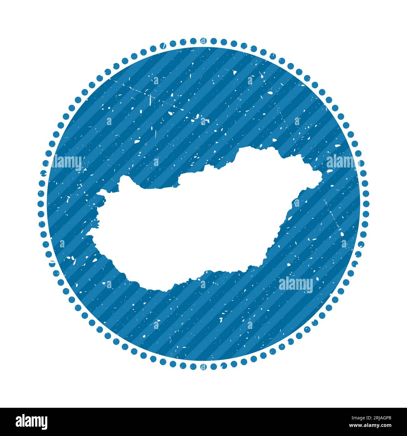 Hungary striped retro travel sticker. Badge with map of country, vector ...