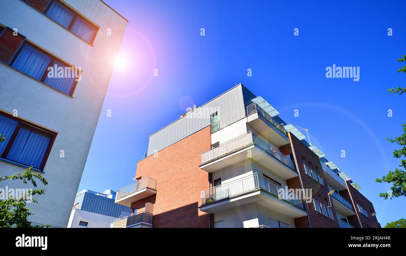 Luxury modern residential apartment building complex Stock Photo - Alamy
