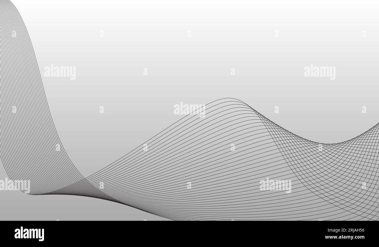 white abstract background with wavy pattern lines Stock Vector Image ...